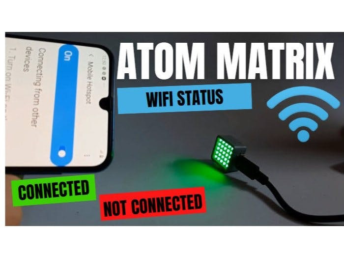 Wifi Connection Status Monitor Atom Matrix Esp32 M5stack