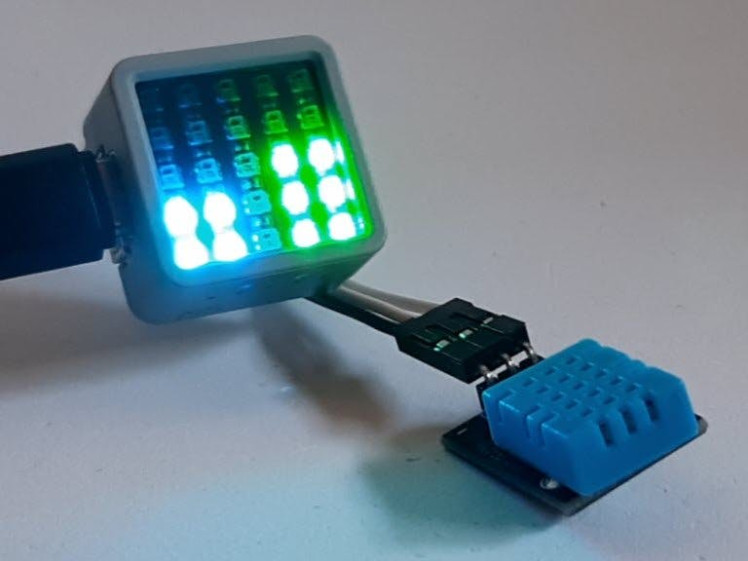 Display Temperature And Humidity Using Atom Matrix Esp32
