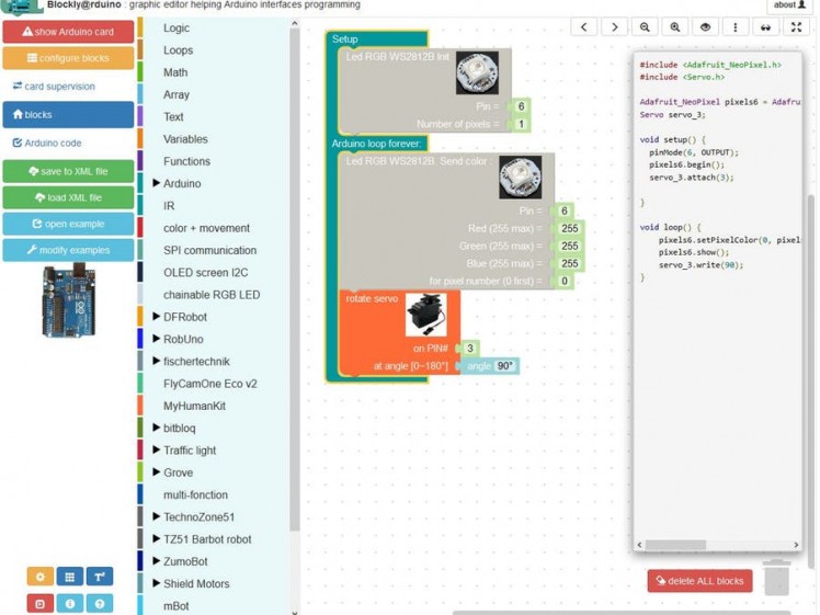 Blockly@rduino: Create Code With Blocks